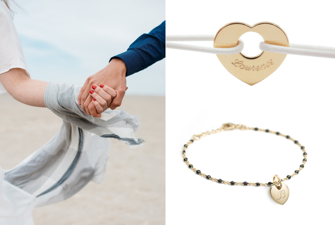 Saint Valentin : 10 bracelets cœur plaqué or à personnaliser
